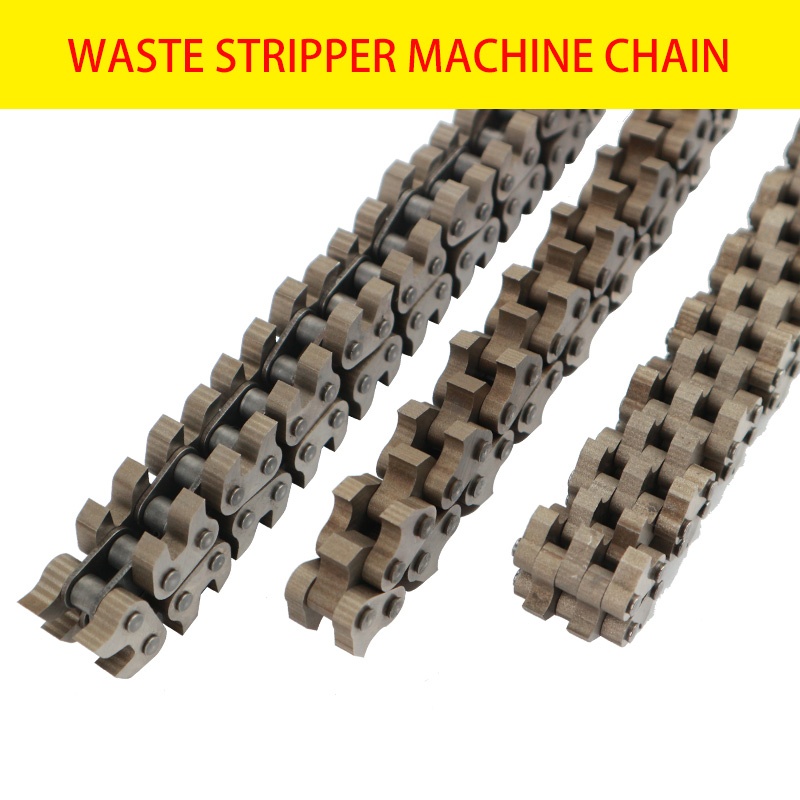 Narrow edge pneumatic waste stripper machine chain accessories